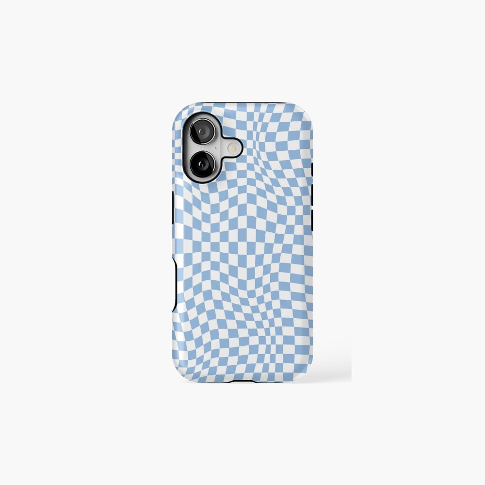 Blue Psychedelic Checkers Pattern Retro Universal Case for iPhone 11-17 ...