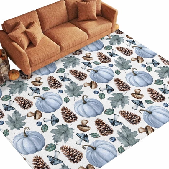 Blue Pumpkin 5'x8' Rugs for Bedroom Reading Nook Placement, Pine Cone ...