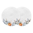 Blue Pumpkin Coastal Fall Round Placemats Set of 2,Braided ...