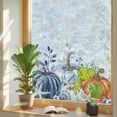 Blue Pumpkins Fall Privacy Window Film, Decorative Stained Glass Window ...