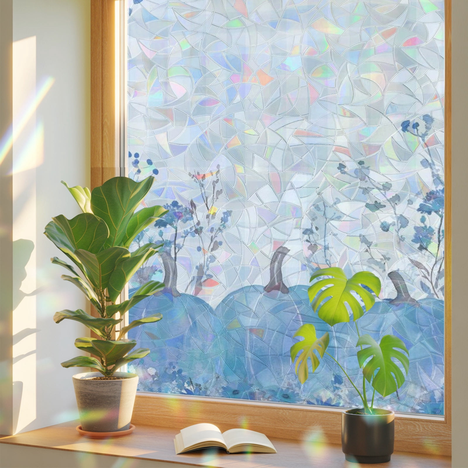 Blue Pumpkins Window Privacy Film, Thanksgiving Harvest Wildflowers ...