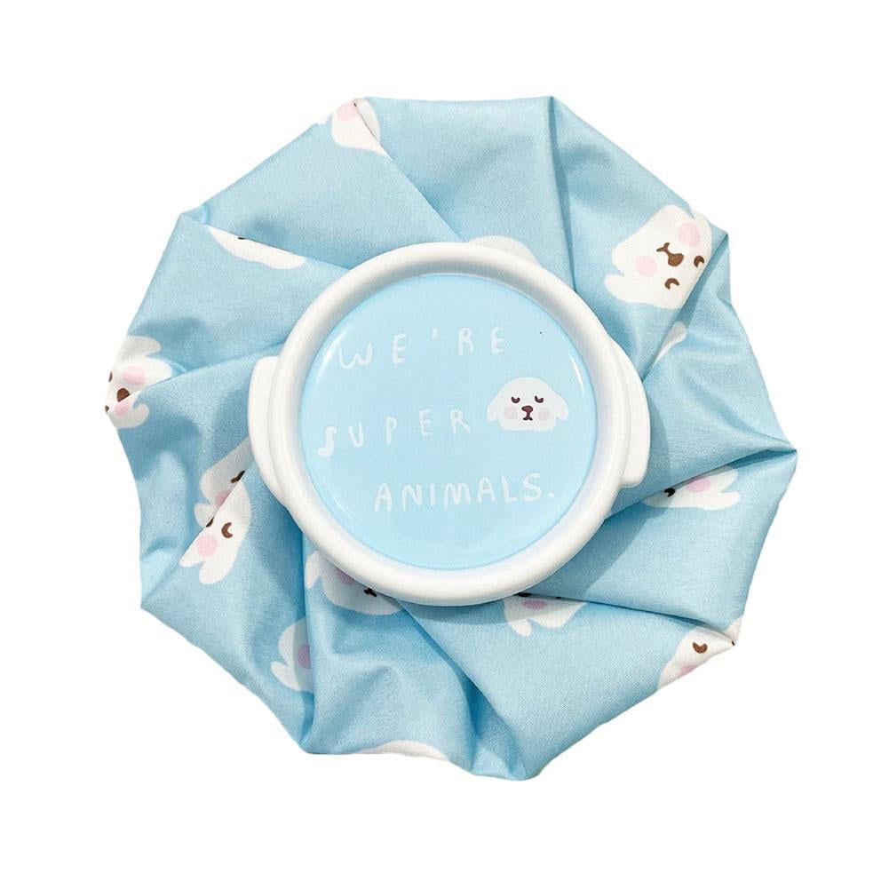 Blue Puppy Cartoon Cloth Ice Pack Foldable Portable Cold Compress Hot ...