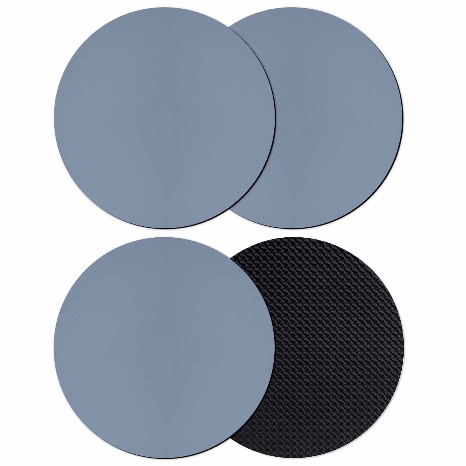 Blue Pure Color Coasters Set of 4, Absorbent Coasters for Drinks ...