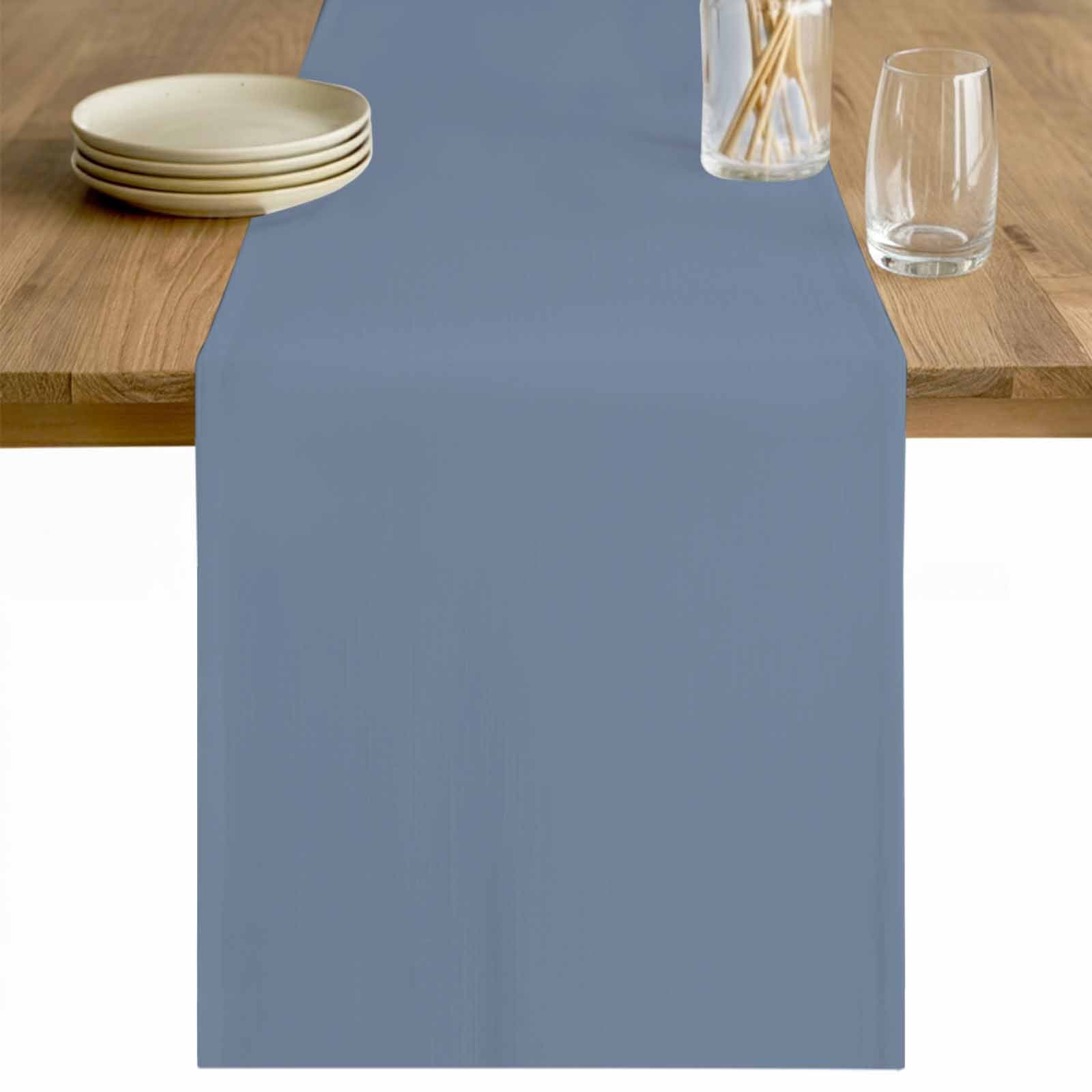 Blue Pure Color Table Runner - 60 Inch Long Aesthetics Contemporary ...