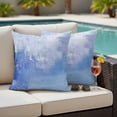 Blue Purple Abstract Painting Outdoor Waterproof Throw Pillow Covers ...