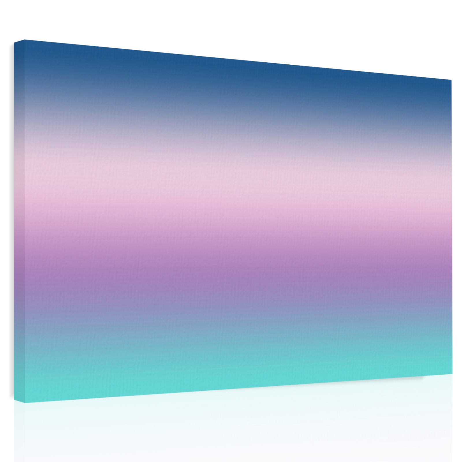 Blue Purple Canvas Print Wall Art, Pink Teal Gradient Wall Decor Modern ...
