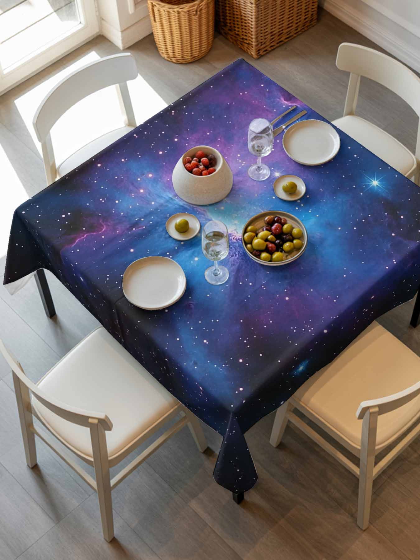 Blue Purple Clouds Tablecloth Square Table Cloth 60x60, Waterproof ...