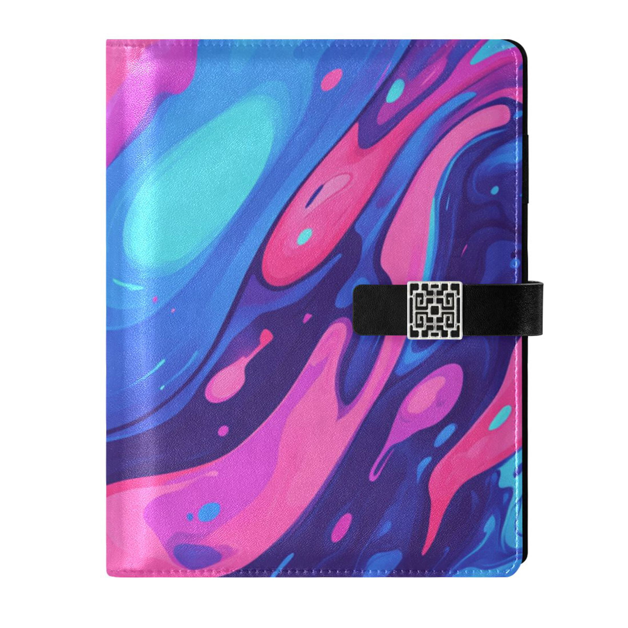 Blue Purple Color Flow Leather Journal Notebook for Men Women A5 ...