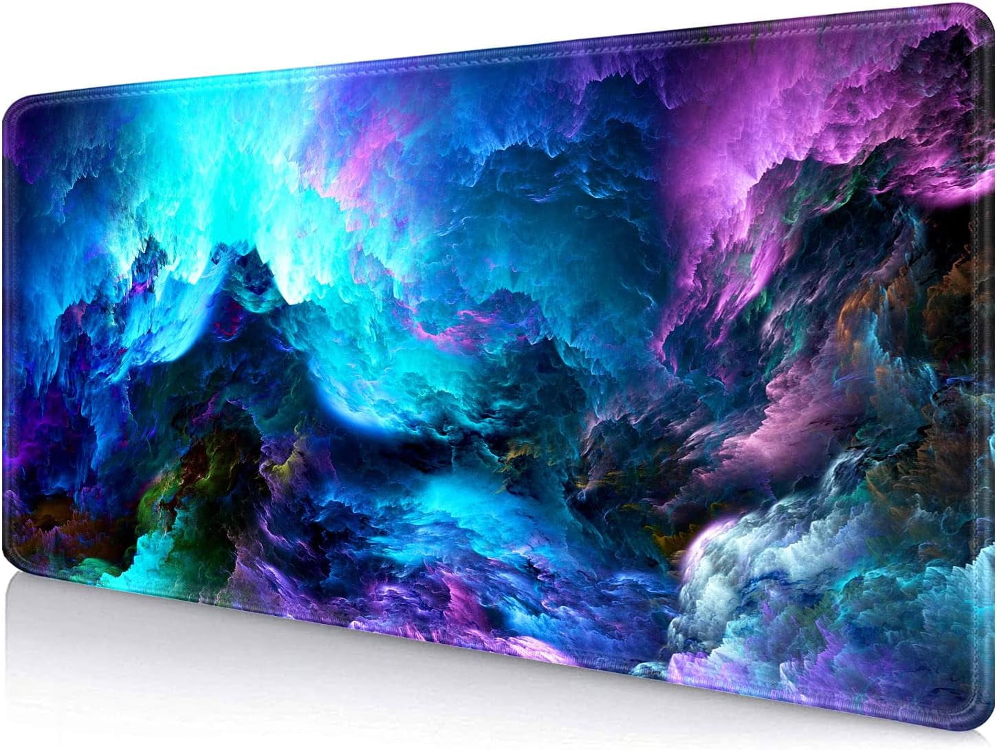 Blue Purple Gaming Mouse Pad (35.4x15.7 in), Large Mouse Pads for Desk ...