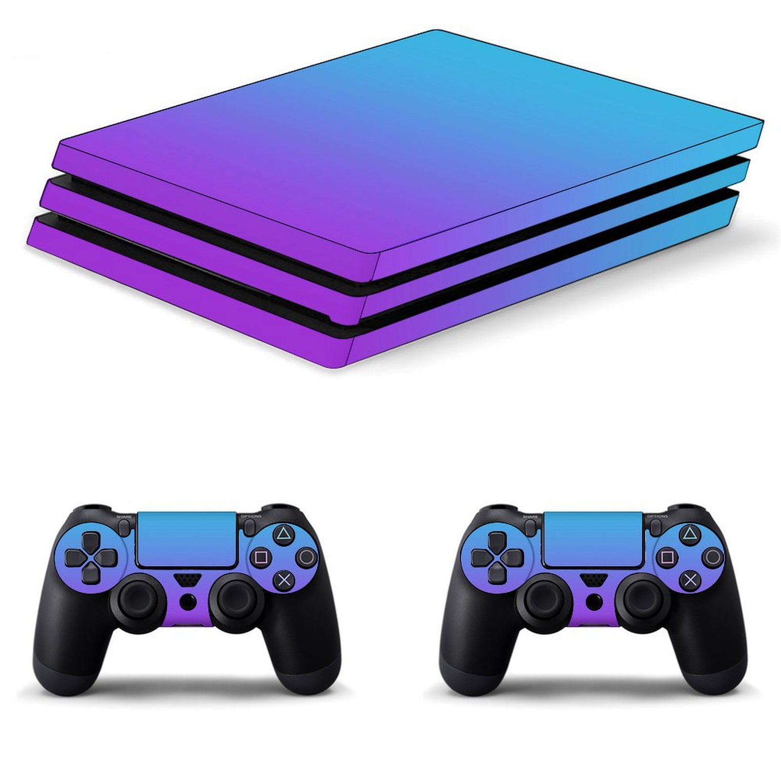 Blue Purple Gradient PS4/PS4 Pro/PS4 Slim Skin Sticker For Console And ...