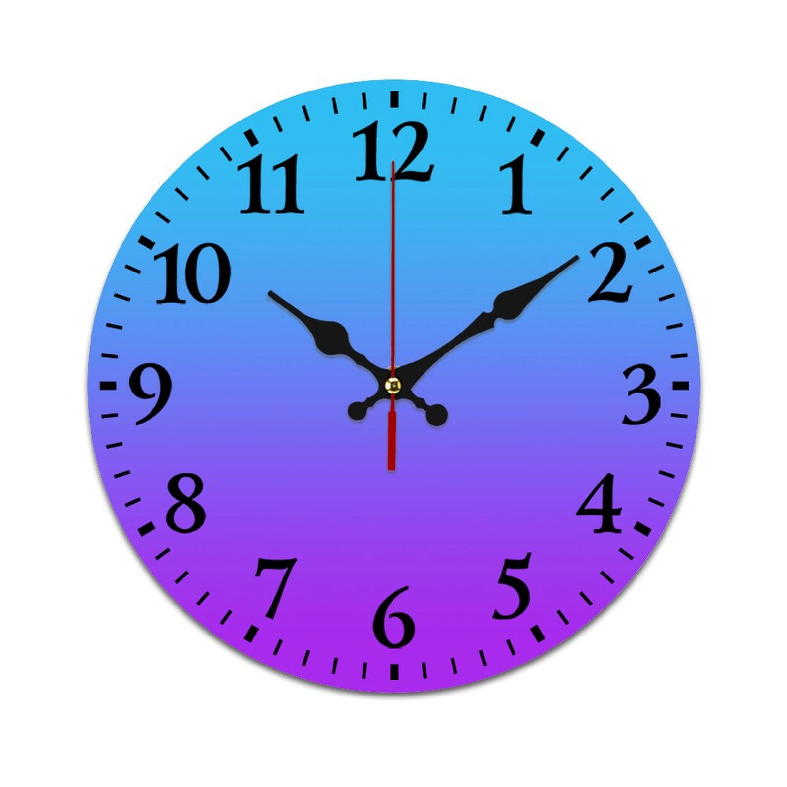 Blue Purple Gradient Wall Clock Modern Design Clocks Wall Hanging Home ...