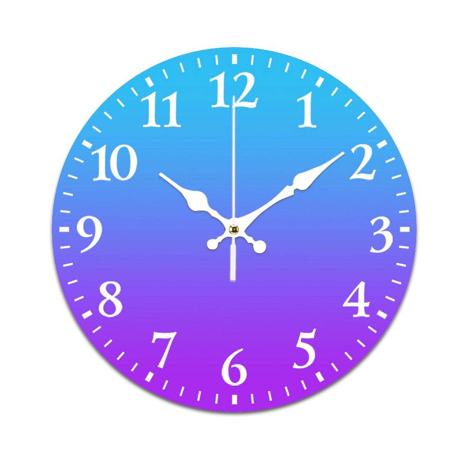 Blue Purple Gradient Wall Clock Modern Design Clocks Wall Hanging Home ...