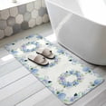 Blue Purple Hydrangea Bathroom Runner Rugs Non Slip Washable Absorbent ...