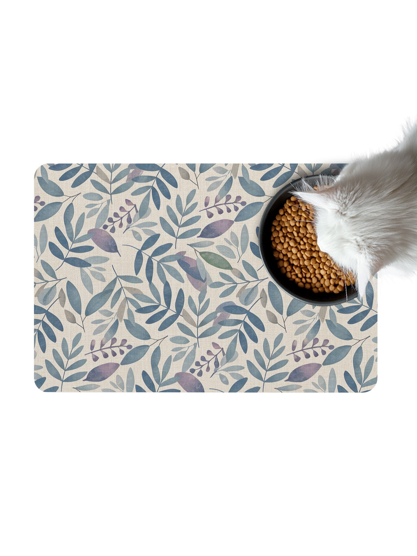 Blue Purple Leaf Doormat Non Slip Diatomaceous Earth Door Mat Absorbent ...