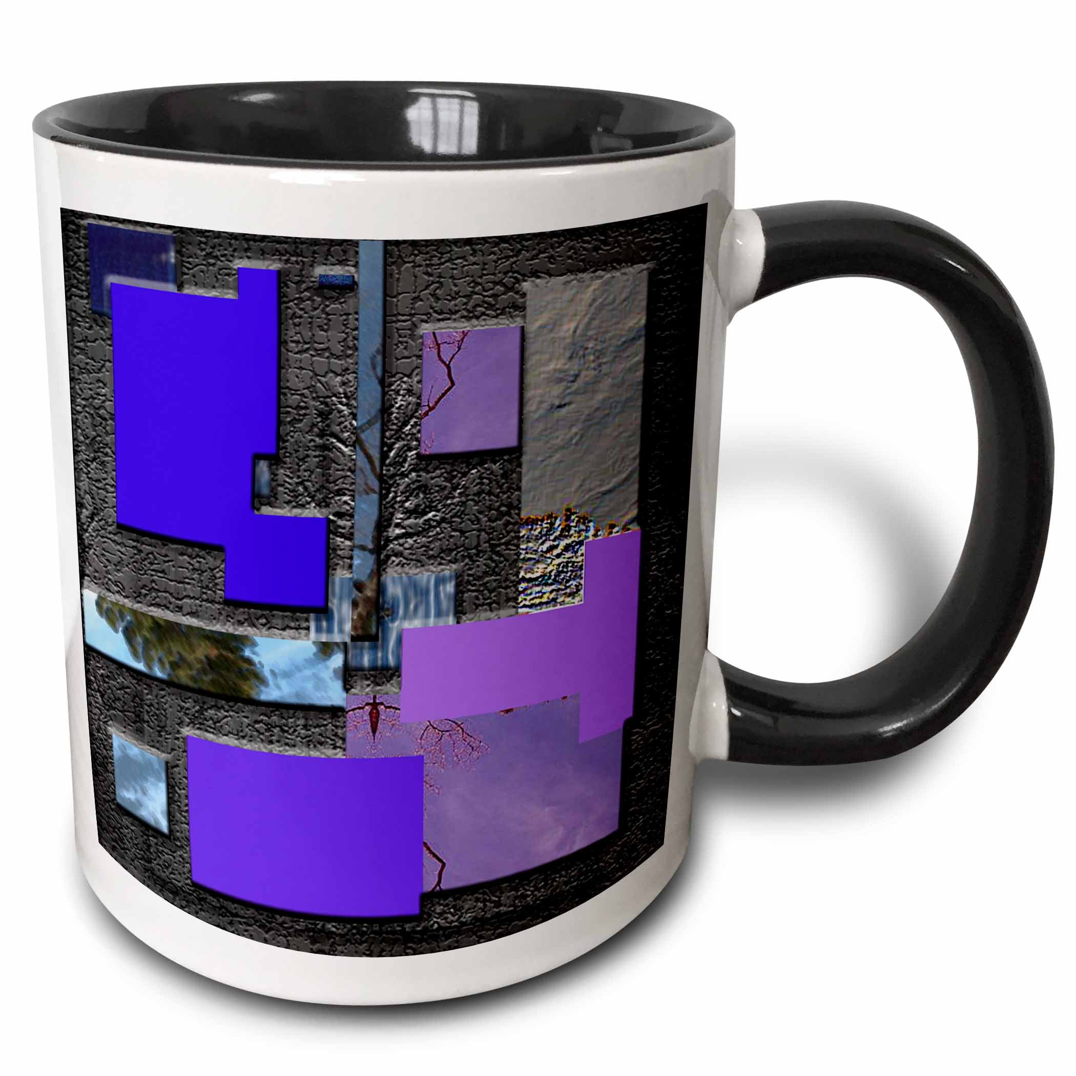 Blue, Purple, Lilac and Chrome with Raised Rectangles to look Modern ...