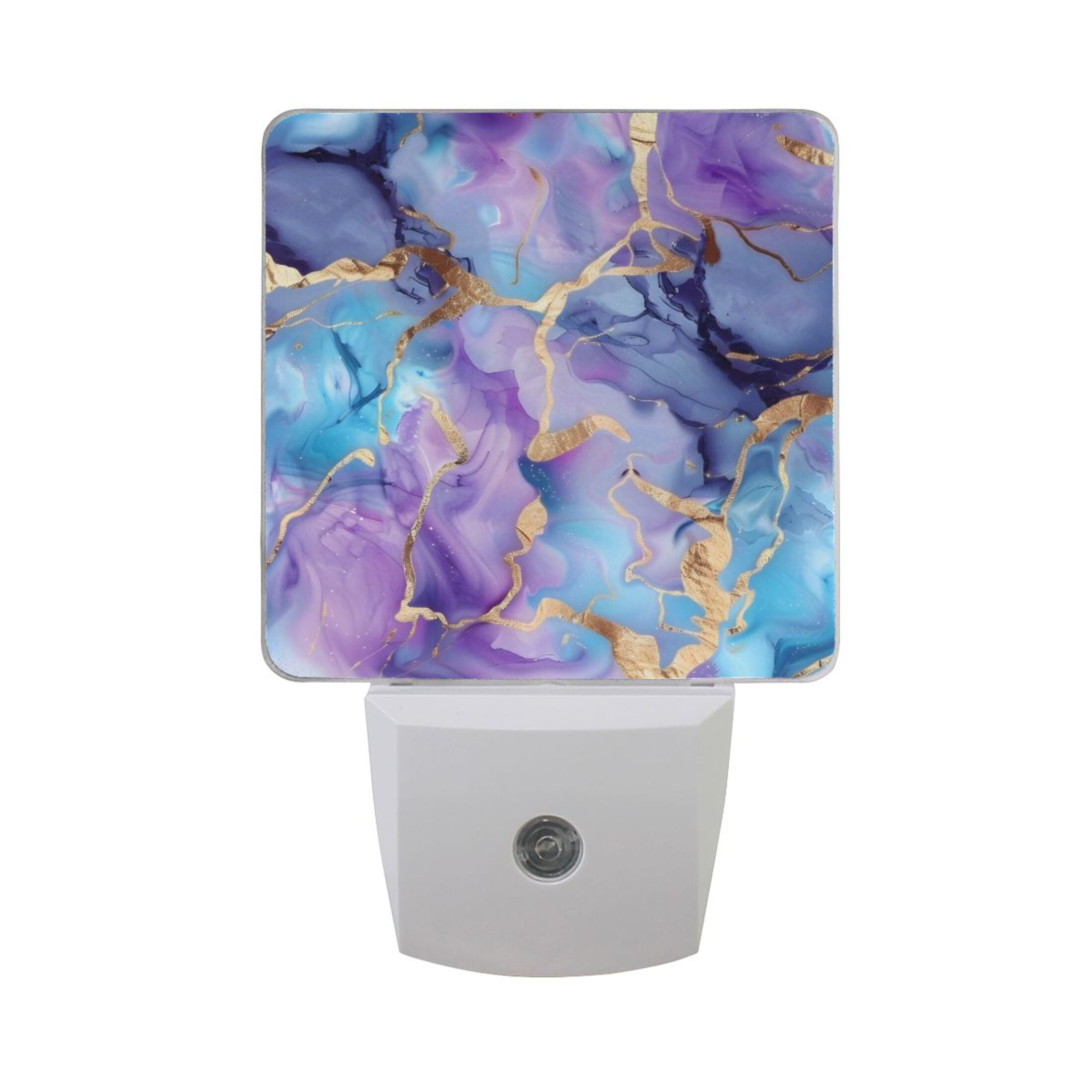 Blue Purple Marble Night Light 2 Pack LED Nightlight Plug into Wall ...