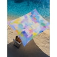 Blue Purple Oil Painting Sun Shade Sail 14' x 18', Abstarct Gradient ...