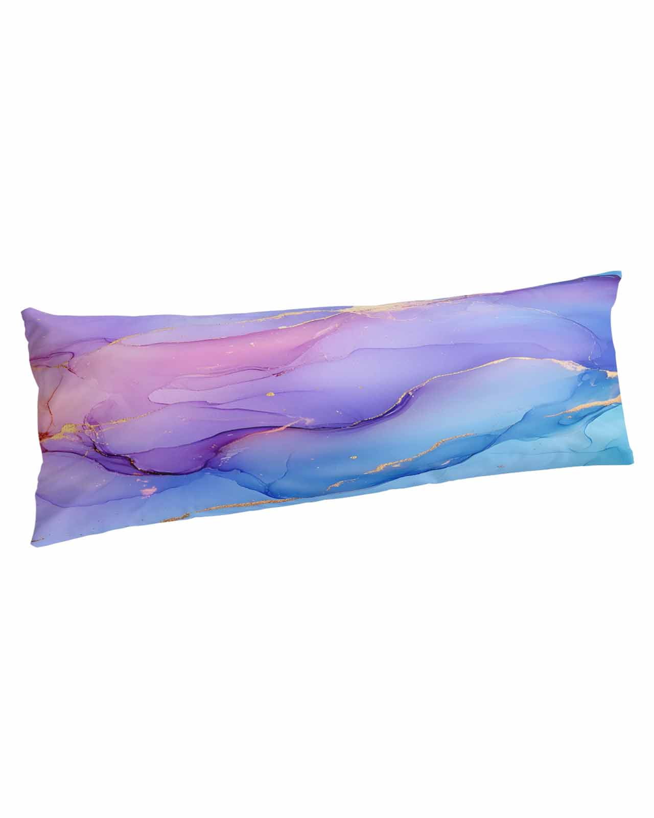 Blue Purple Ombre Body Pillow Covers, Marble Abstract Modern Ink ...