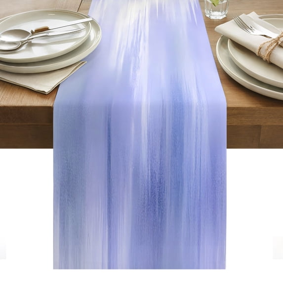 Blue Purple Ombre Table Runner Modern Abstract Gradient Minimalist Art ...