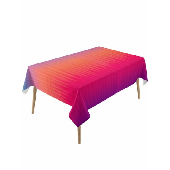 Blue Purple Orange Table Cloth, Modern Ombre Abstract Art Waterproof ...