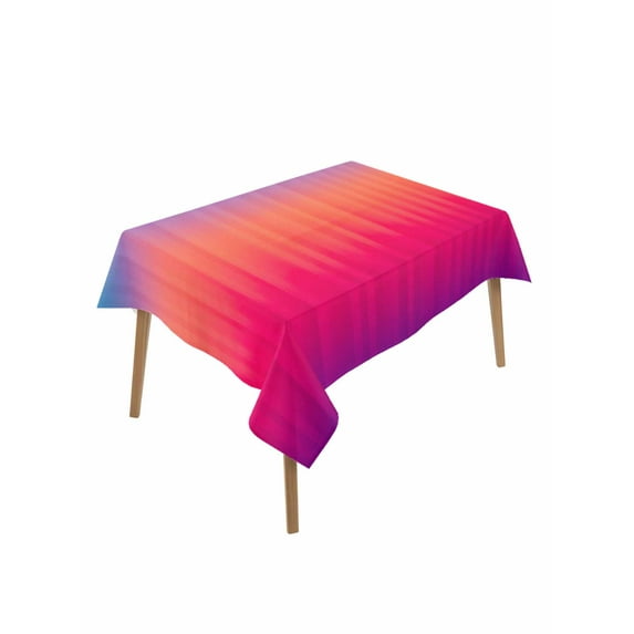 Blue Purple Orange Table Cloth, Modern Ombre Abstract Art Waterproof ...