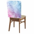 Blue Purple Pink Chair Back Covers Set of 4 Marble Texture Fantasy ...
