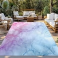 Blue Purple Pink Indoor Outdoor Rugs 4x6 Ft, Marble Texture Fantasy ...
