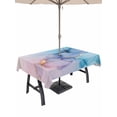 Blue Purple Pink Marble Table Cloth Rectangle Outdoor Tablecloth ...