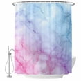 Blue Purple Pink Shower Curtain for Bathroom, Marble Texture Fantasy ...