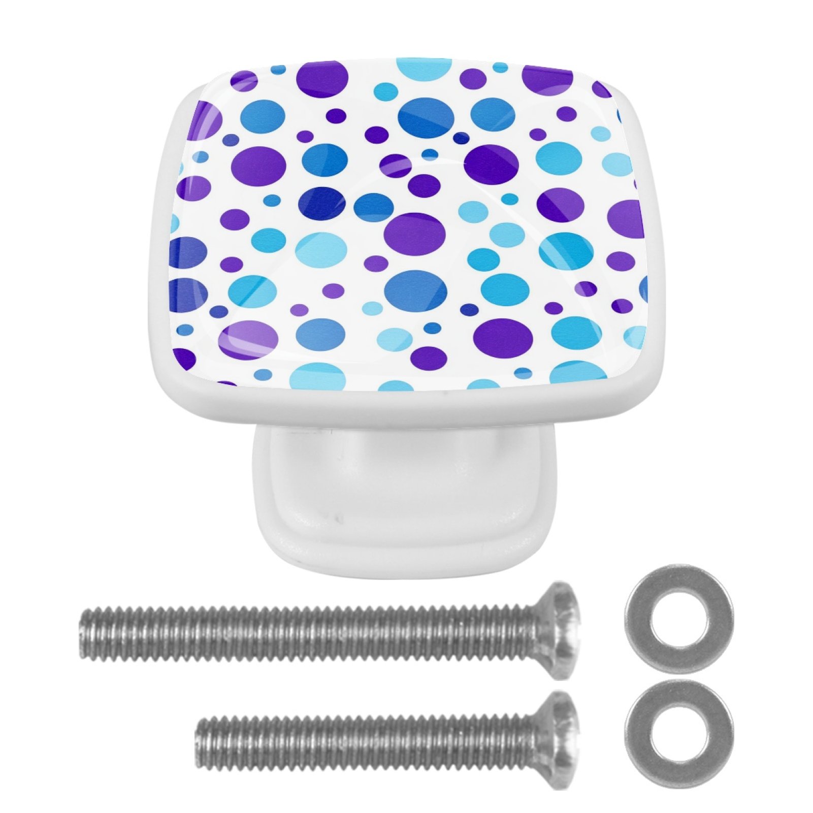 Blue Purple Polka Dot Cabinets Door and Drawers Knobs Pulls,Furniture ...
