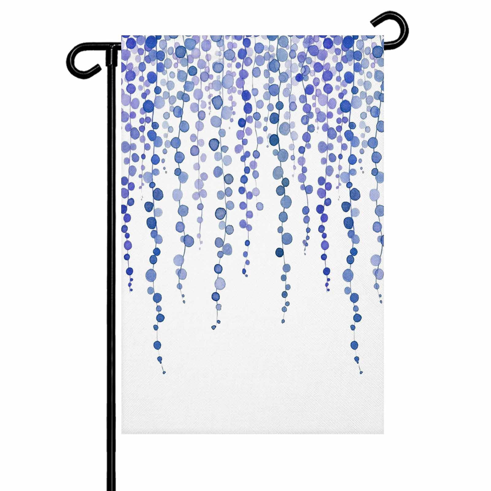 Blue Purple Polka Dot Garden Flag 28x40 Inch Watercolor Teal Blue ...