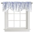 Blue Purple Polka Dot Tie Up Valance Curtains Watercolor Teal Blue ...
