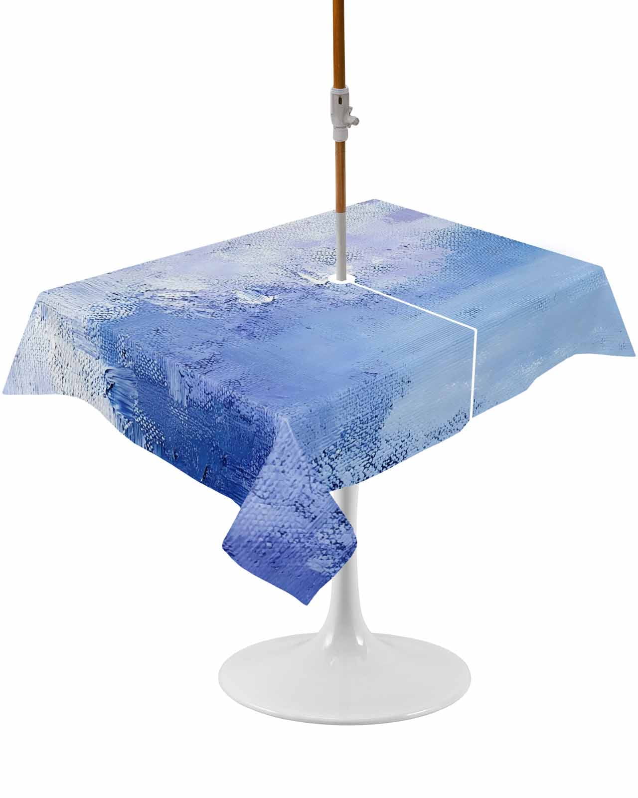 Blue Purple Rectangle Outdoor Tablecloth, Waterproof Table Cloth Cover ...