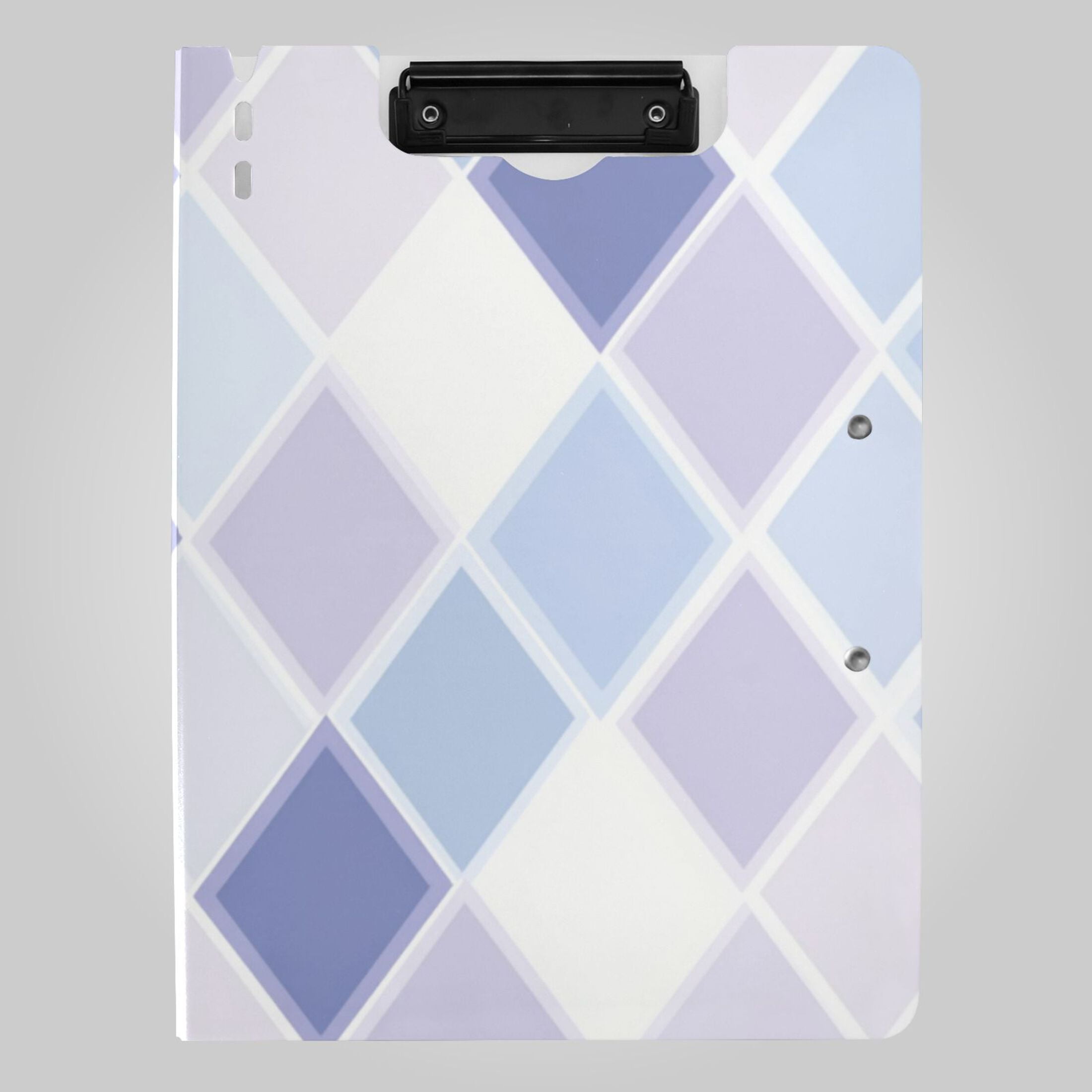 Blue Purple Rhombus Foldable Binder Folder Clipboard with Pen Slot ...