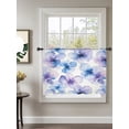 Blue Purple Sheer Curtains 54 Inch Long 1 Panel Flowers Pansy ...