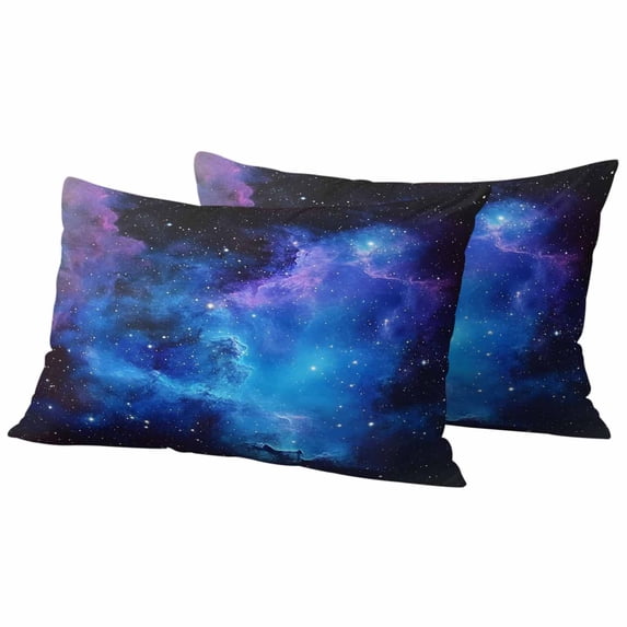 Blue Purple Sky Outdoor Pillow Covers 20"x12" Set of 2, Waterproof ...