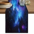 Blue Purple Sky Table Runner 70 Inches Long, Modern Abstract Night ...