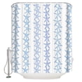 Blue Purple Starfish Bathroom Shower Curtains with 12 Hooks Waterproof ...