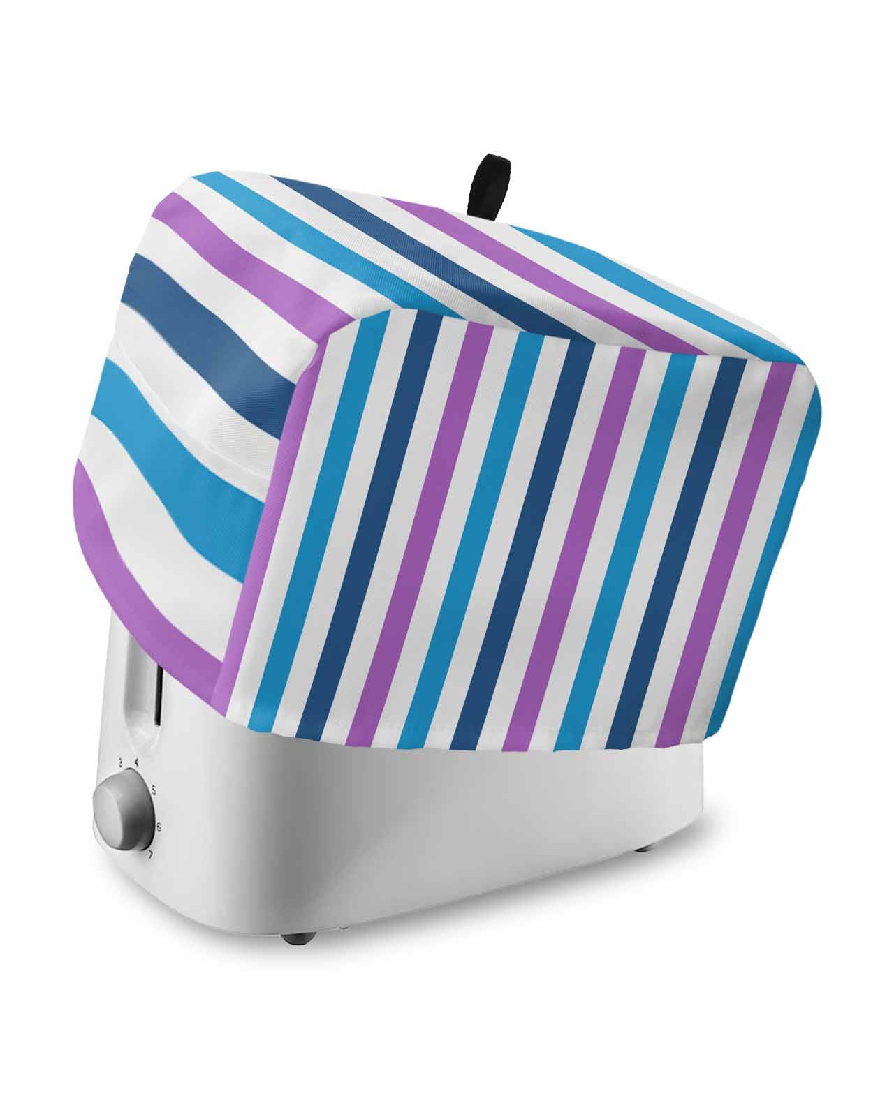 Blue Purple Stripe Small Toaster Cover 2 Slice, Kitchen Appliance ...