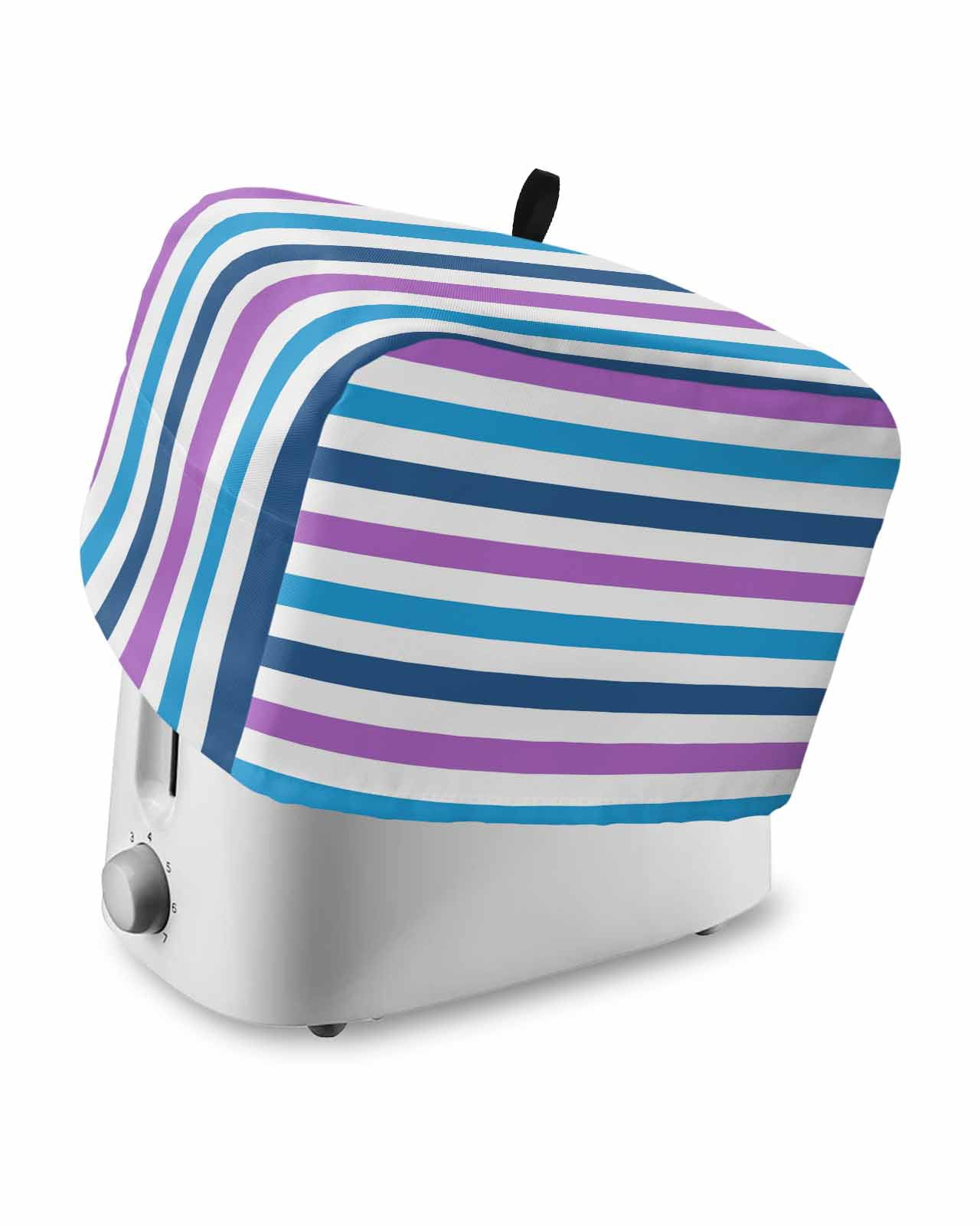 Blue Purple Striped Small Toaster Cover 2 Slice, Kitchen Appliance ...