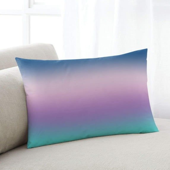 Blue Purple Teal Ombre Cream Queen Size Pillow Cover,Pillowcase ...