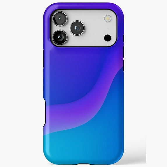 Blue Purple Wave Gradient Modern Abstract Tough Case for iPhone 17 16 ...