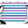 Blue Purple White Striped Photography Backdrop 12x8FT, Modern ...