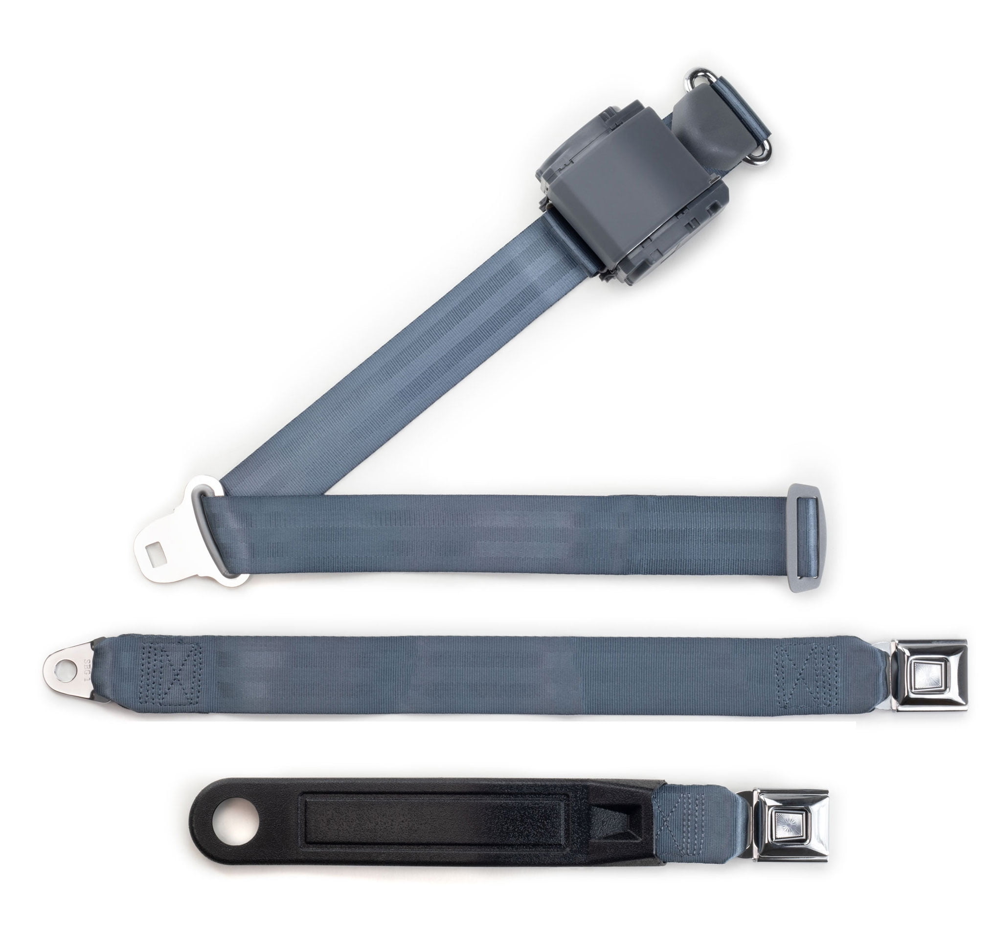 RetroBelt Blue 20" Push Button 3-Point Shoulder Seat Belt - Bench Seat ...