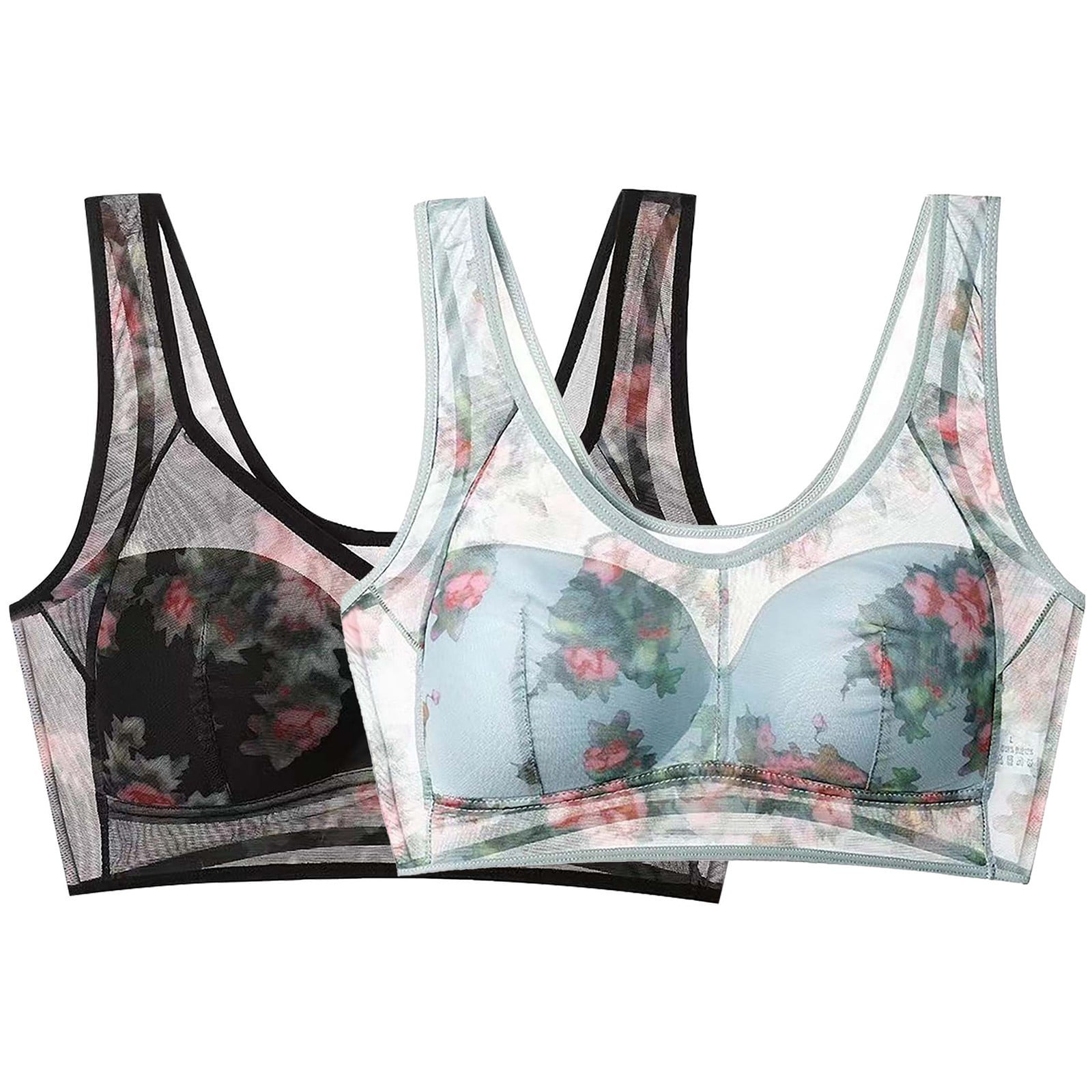 Blue Push Up Bras for Women High Support Bras for Women Adjustable ...