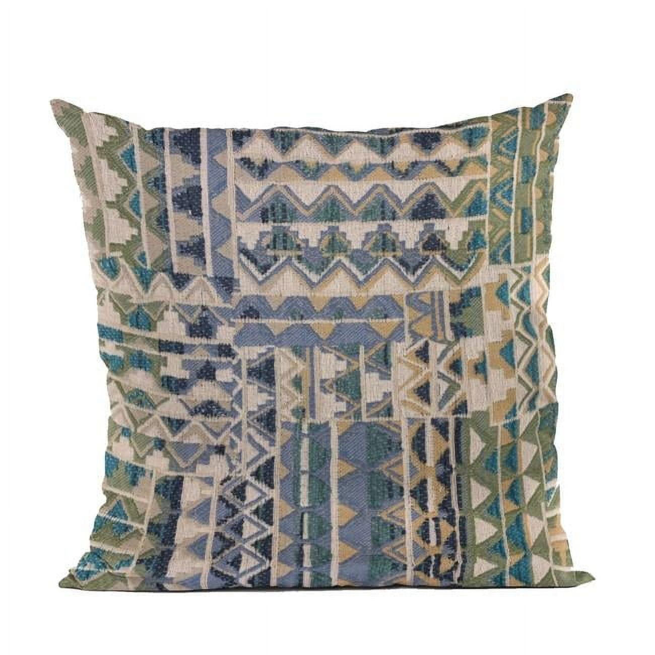 Blue Pyramids Border Luxury Throw Pillow - 16 x 16 in. - Walmart.com
