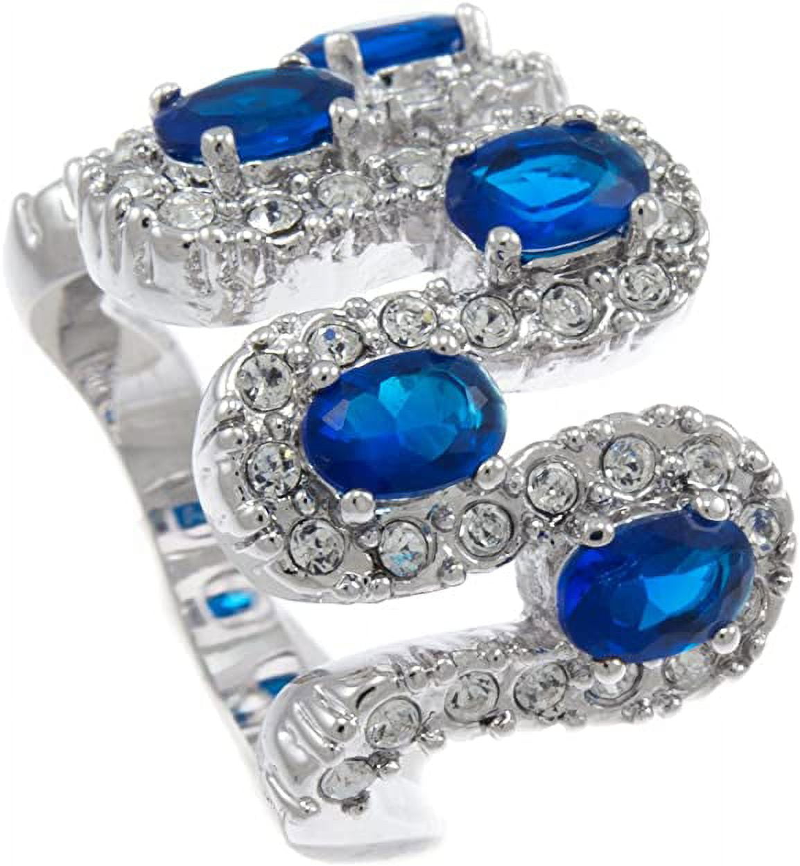 Blue Python Bling Iced Ladies Cocktail Ring RL103 (7) - Walmart.com