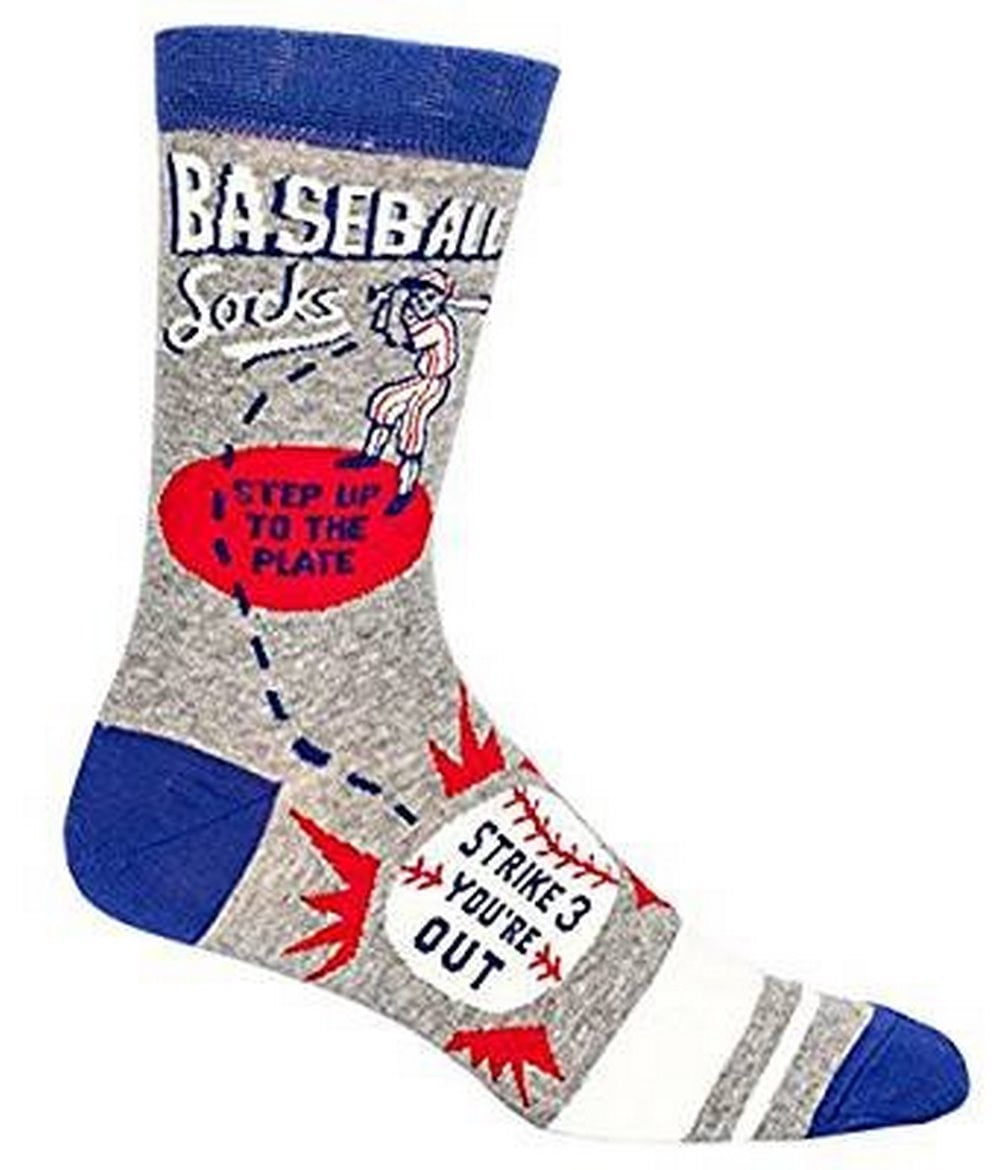 Blue Q Mens Baseball Socks Men's Socks, Grey, OS - Walmart.com
