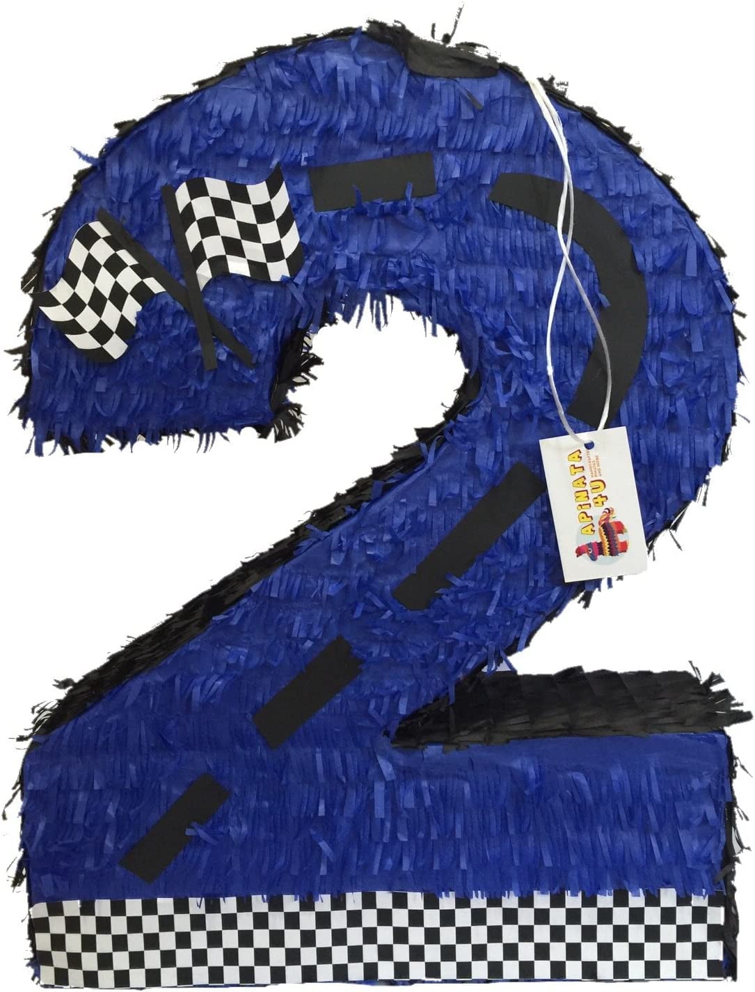Blue Race Car Theme Number Two Pinata 20" Tall Racecar Party Start Your ...