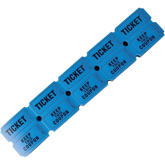 AB Max Blue Raffle Tickets - 50/50 Double Tickets 200 Pieces - Walmart.com